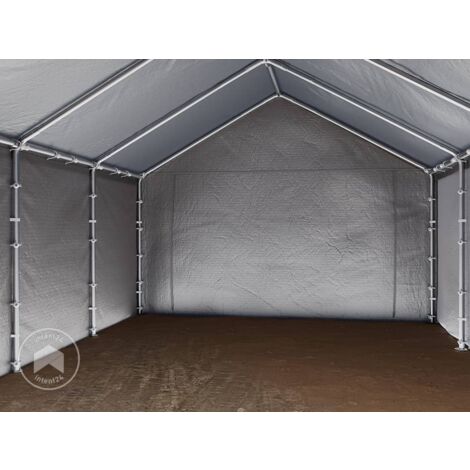 Toolport – Tente de stockage 4x6 m – Bâche PE 350 N étanche – Structure ...