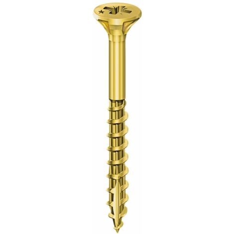 Vis bois 6x100 tête fraisée Pozidriv acier bichromaté (Bte de 150 ...