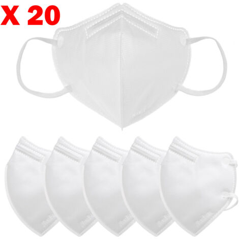 Masque de protection respiratoire type FFP2 norme KN95 (boite de 20 ...