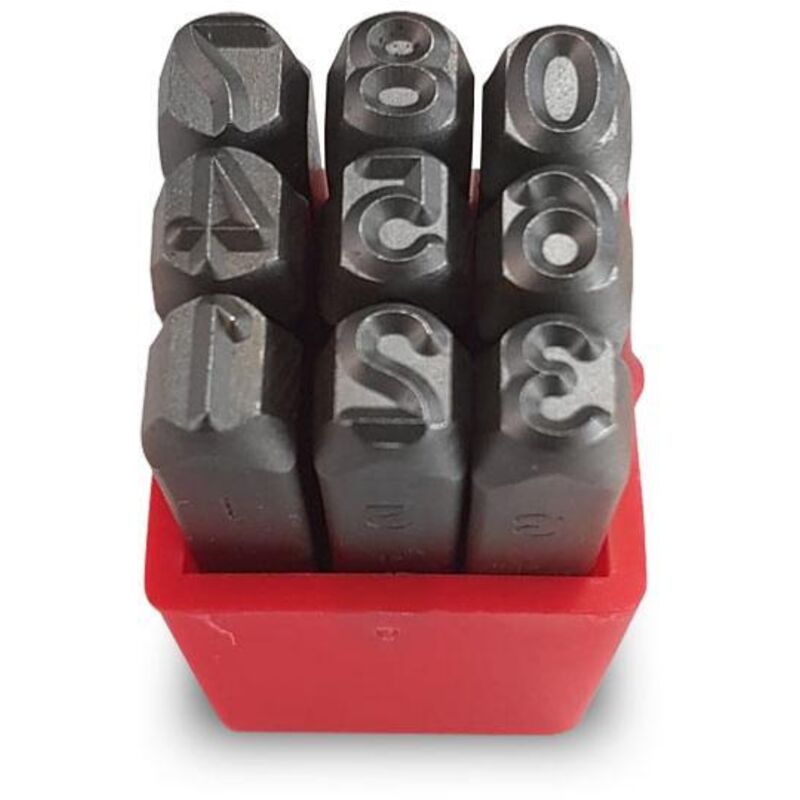 Chiffre a frapper (5 mm) jeu de 9 chiffres