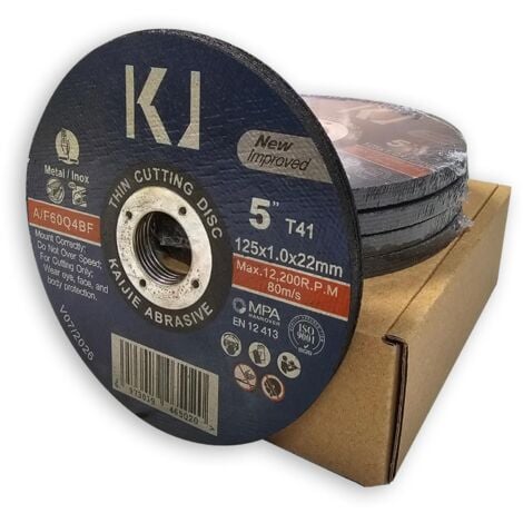 Disques a tronconner metal,inox 125 x 1.0 x 22 mm - lot de 25 pieces