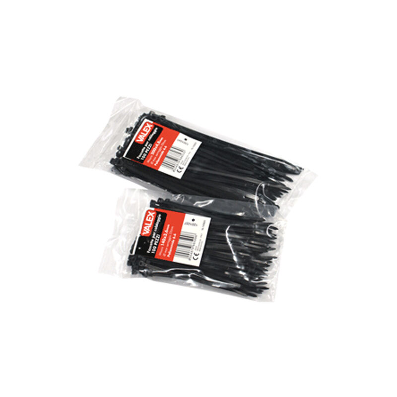 Fascetta per cablaggio nera VALEX 1201034 - 100 pz - 100 x 2,5 mm ...