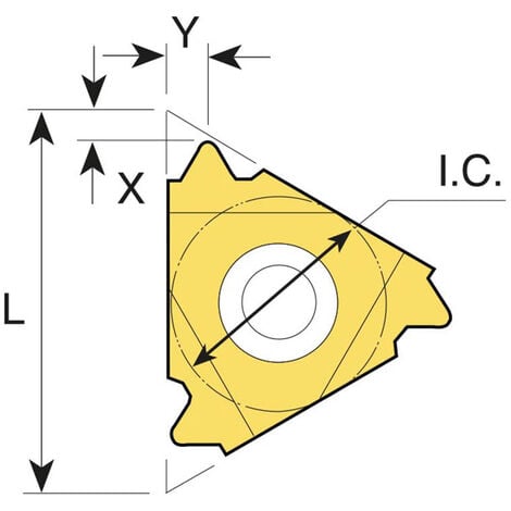 Inserti per filettatura interna FERVI 16IR150ISO134 - filetto P. Metric ...