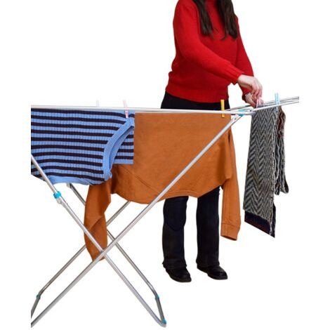 JARDIN202 - Tendedero Metálico de Ropa Plegable Incluye 20 Pinzas ...