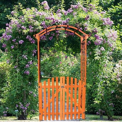 Melko rose arche bois pergola entrée arcade jardin arche bois