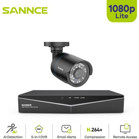 SANNCE Kit de Vidéosurveillance 8 canaux DVR 2MP caméra IR Intelligente ...