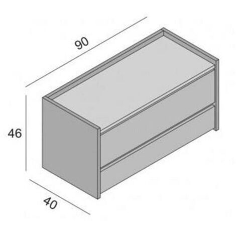 Dmora - Arcón Lantana, Mueble de entrada moderno con zapatero, Cofre ...