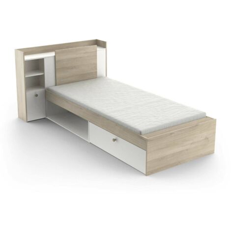 Dmora - Cama individual Wali, Sommier para dormitorio, Estructura de ...