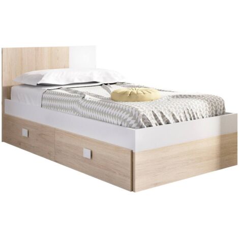 Dmora - Cama individual Rashmi, Sommier para dormitorio, Estructura de ...