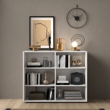 Aparador Lucito, Credenza 4 Estantes, 6 Compartimentos, 2 Puertas ...
