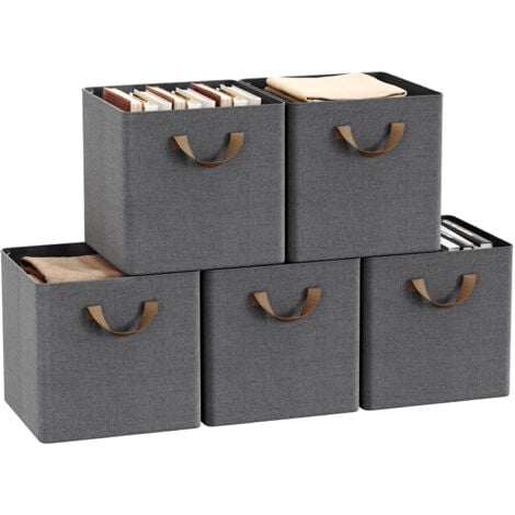 Lot de 5 Cubes de Rangement WOLTU, 29,5x29,5x28,5 cm, Boîte Rangement ...