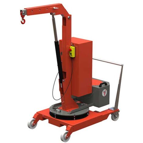 Gru per officina, sbalzo 1270 mm - Capra di sollevamento rotante a 360 ...