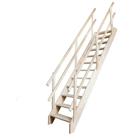 Scale per soppalco con doppio corrimano - Altezza massima 3.15m - MSS-MCGD