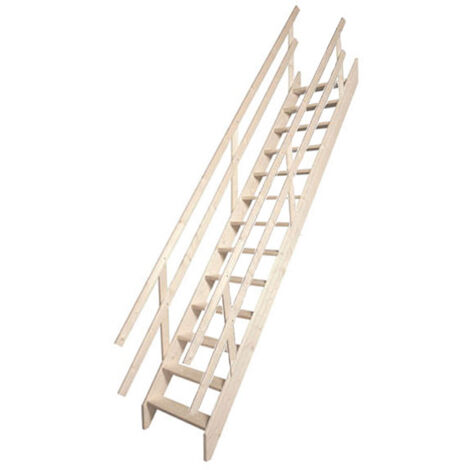Scale per soppalco con 2 corrimano - Altezza massima 2.90m - MSU-MCGD