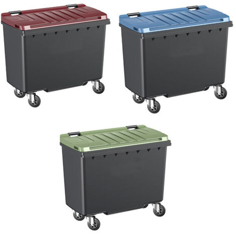 Conteneur 500 litres à préhension frontale - Couleur du couvercle ...
