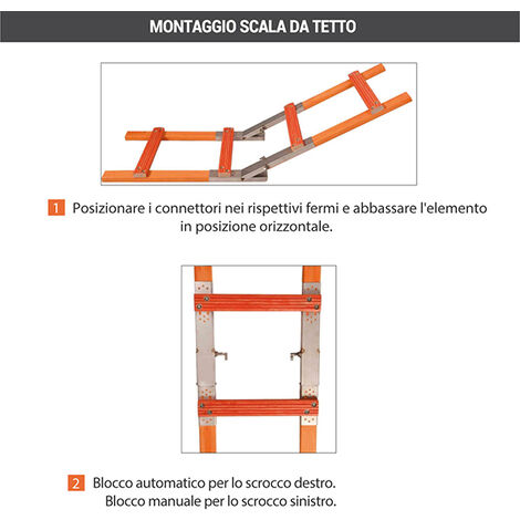 Kit scala per tetto 14 pioli con gancio - Lunghezza 4.81m - 504338-33 ...