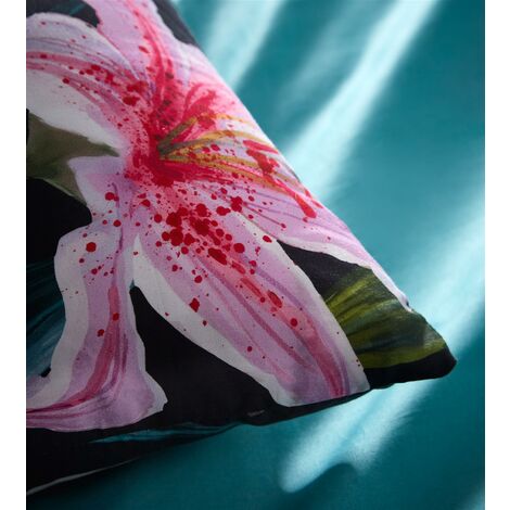 Portfolio Lily Tropics Duvet Cover Set Multi Double Sateen Bedding Set