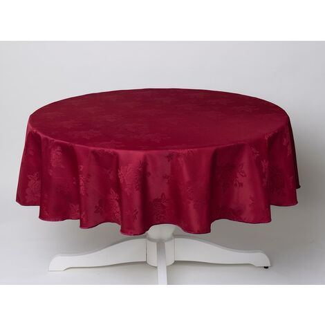 Damask Rose Tablecloth 70" Rectangle For Dining Table Easycare