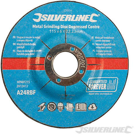 Disques à meuler le métal à moyeu déporté, 10 pcs, 115 x 6 x 22.2 mm ...