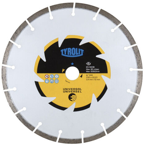 Scie diamant c3 ø230x2,4x22,23 dcub2. tyrolit