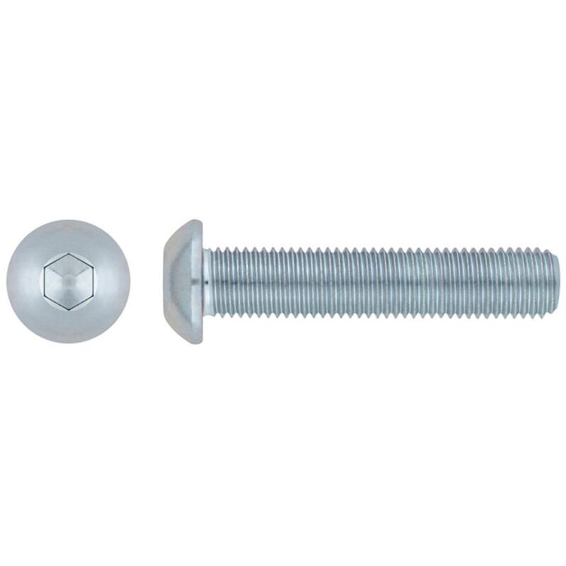 Vis allen à tête ronde - Acier 10.9 - Zingué M6 x 40 - Boite de 250