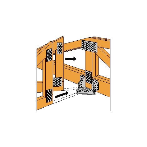 Etriers pour croupe THJA26 38x137mm - ep 2mm