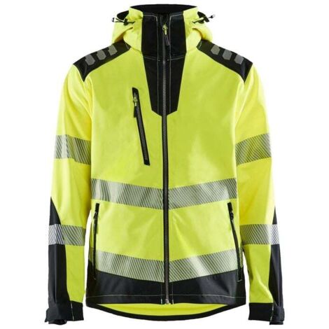 Veste de travail softshell haute visibilité 4491 - Jaune fluo/Noir XXXL