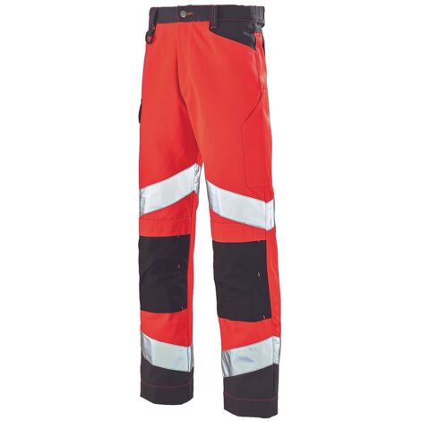 PANTALON FLUO TECH ROUGE FLUO/GRIS CHARCOAL 2XL - FR(56-58)