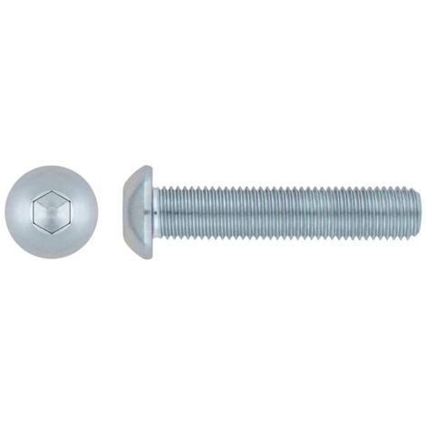 Vis allen à tête ronde - Acier 10.9 - Zingué M6 x 30 - Boite de 250