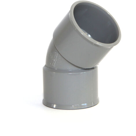 Coude PVC Femelle - Femelle - angle 45° ø 40