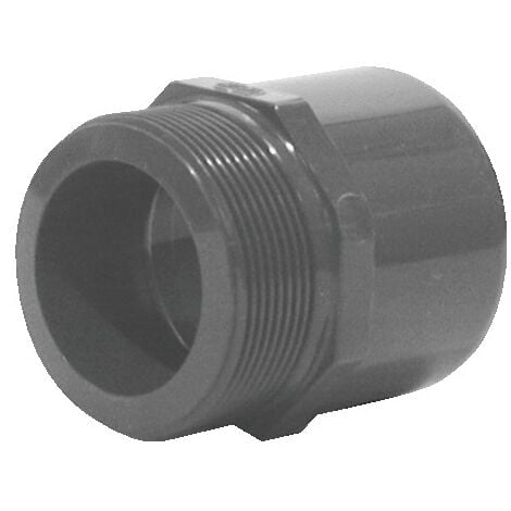 Raccord fer - PVC pression mâle à visser - femelle à coller 40x49 63x50