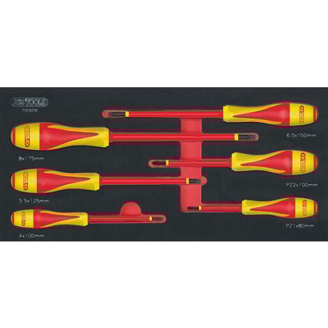 KS Tools - Module de tournevis isolés 1000V ULTIMATE Fente - POZIDRIV®, 6 pièces - 713.6016