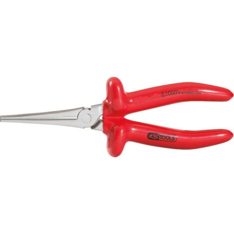 Pince à bec demi-rond isolée, L.200 mm
