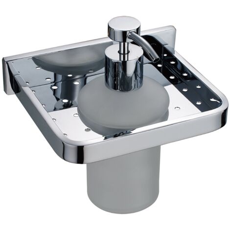 Porte savon pousse mousse Plaza Chrome