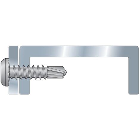 Vis pour ossature métallique - Tête plate - Zingué blanc 4.8x19mm ...