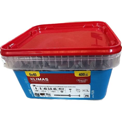 Cheville à frapper collerette conique, vis tête fraisée PZ 6 x 40 ...