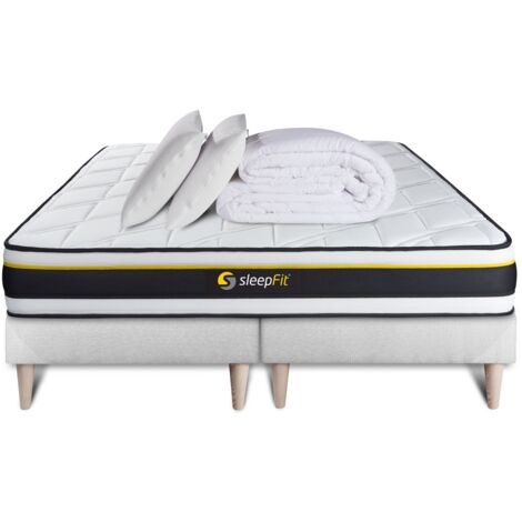 Pack Colchón blanco espuma 2x80x200