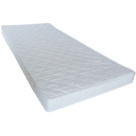 Hüttenbett PANDA 90x190 + 1 Lattenrost + Matratze IRIS / Weiß/ 195x134x97