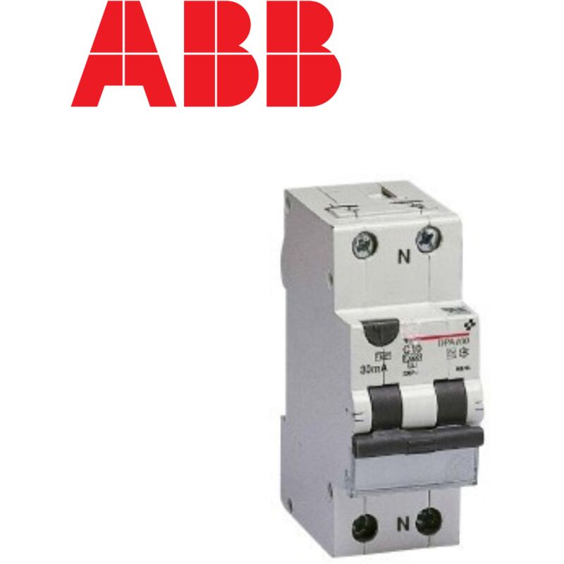 Disjoncteur différentiel 1P+N - 4,5kA - 300mA - Type AC - Courbe C - 6A ou 10A - Calibre ...