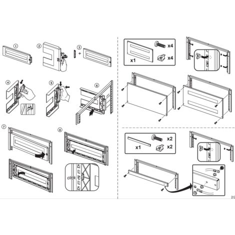 Kit rail DIN et support de fixation 24 modules pour coffret Atlantic Plus