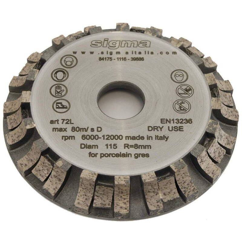 GRINDING WHEELS 72L 115 mm radius 8 FOR SIGMA JOLLY EDGE 37A2D 37A2PD