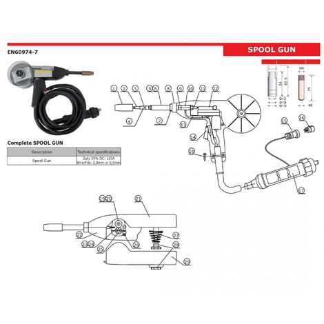 SPOOL GUN TORCH FOR WELDING MIG