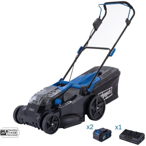 Lawnmower 43cm 2 batteries 4.0Ah + dual charger ixes Scheppach bc-mp430-x