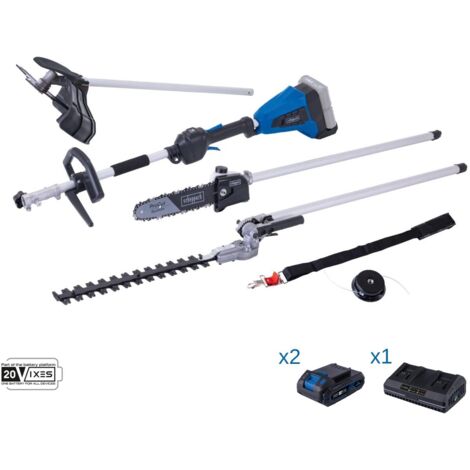 Brush cutter 4in1 2 batteries 2.0Ah + dual charger ixes Scheppach bc ...