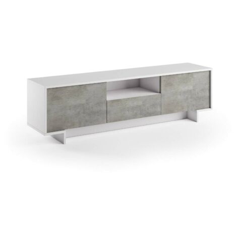 Dmora - TV-Ständer Andromeda, TV-Ständer für das Wohnzimmer, niedriges Wohnzimmer-Sideboard mit ...