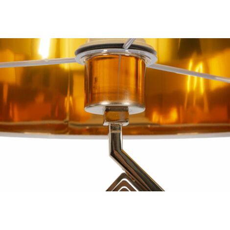 Dmora - Stehlampe Inchiostro, Bodenlicht, Lampe, Stehleuchte, 40x40 h161 cm, Weiß und Gold