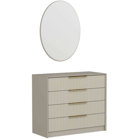 Dmora - Kommode Grumium, Mehrzweckkommode, Schlafzimmerkommode, Schrank mit Schubladen, 100x45 ...