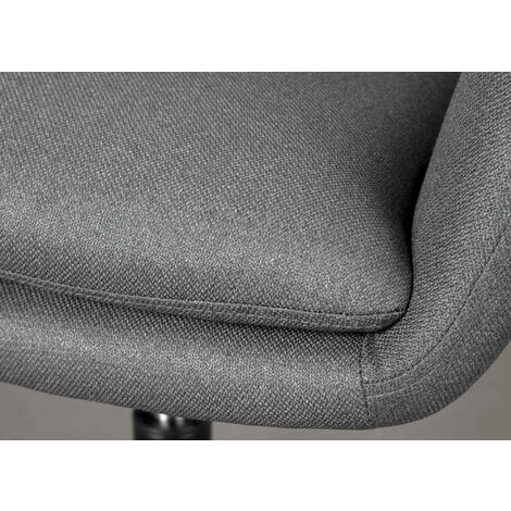 Dmora Dreh- und höhenverstellbarer Sessel mit Rädern, Metallgestell und ...