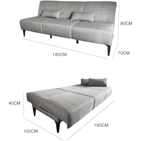 Dmora - Schlafsofa Dfavill, Bettsofa aus Stoff, Bettsofa mit ...