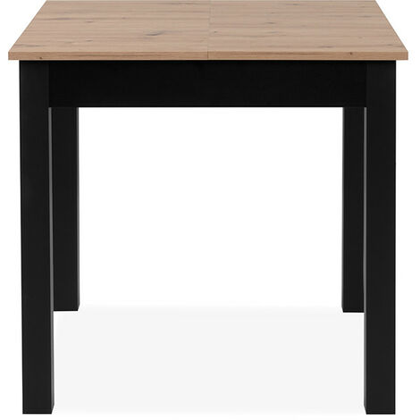 Table extensible 80/120 cm chêne artisan/noir Coburg - Naturel